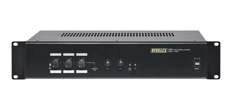 ARC - Redback 30W 3 Input 100V Public Address (PA) Amplifier Rack Mount ...