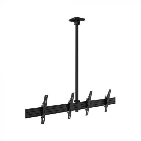 ATDEC 2x1 ceiling menu board mount, single pole, 1.75m rail, tilting ...