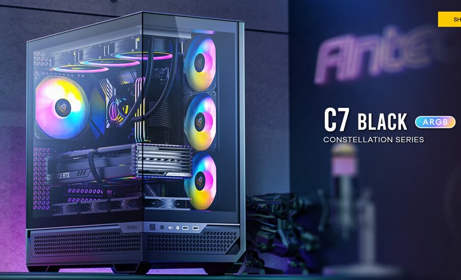 Antec C7-ARGB ATX,E-ATX Seamless Panoramic 270 View, USB-C, 4x ARGB PWM ...