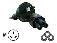 COMSOL 2MTR POWER CABLE 3PIN AUS(M) - C5(F) - CLOVER LEAF | LWT