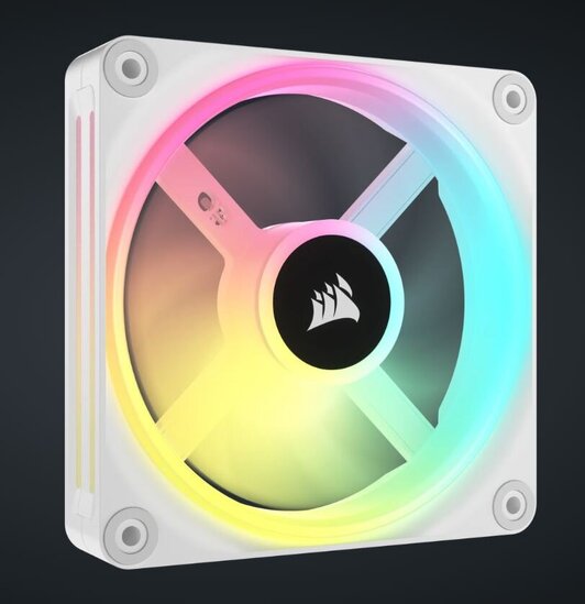 CORSAIR QX RGB Series, iCUE LINK QX120 RGB WHITE, 120mm Magnetic Dome ...