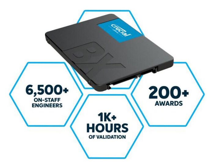 Crucial BX500 2TB 2.5" SATA3 6Gb / s SSD - 3D NAND 540 / 500MB / s 7mm ...