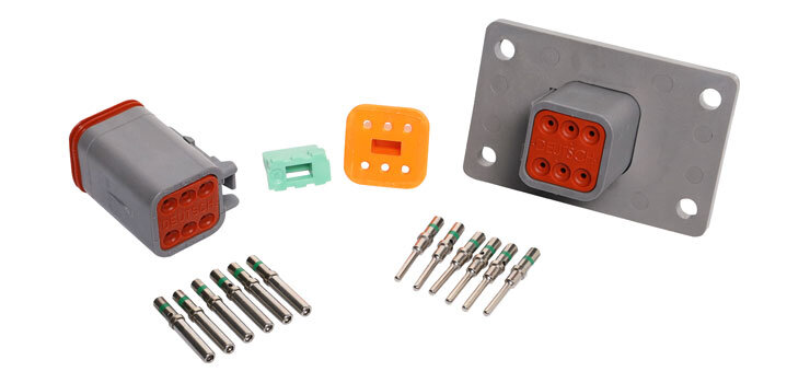 ARC - DT6-1-L012 6-pin 13A IP68 Weatherproof Flange Mount Connector | LWT