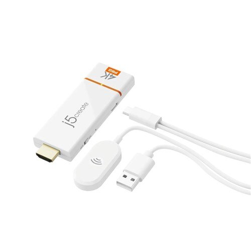 J5create JVAW76PRO ScreenCast 4K Wireless Display Adapter - Cast Laptop ...