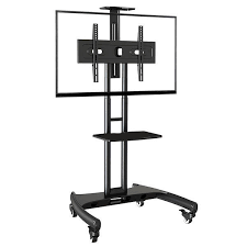 North Bayou Mobile AV Trolley, Adjustable Fixed Height, Laptop & Camera ...