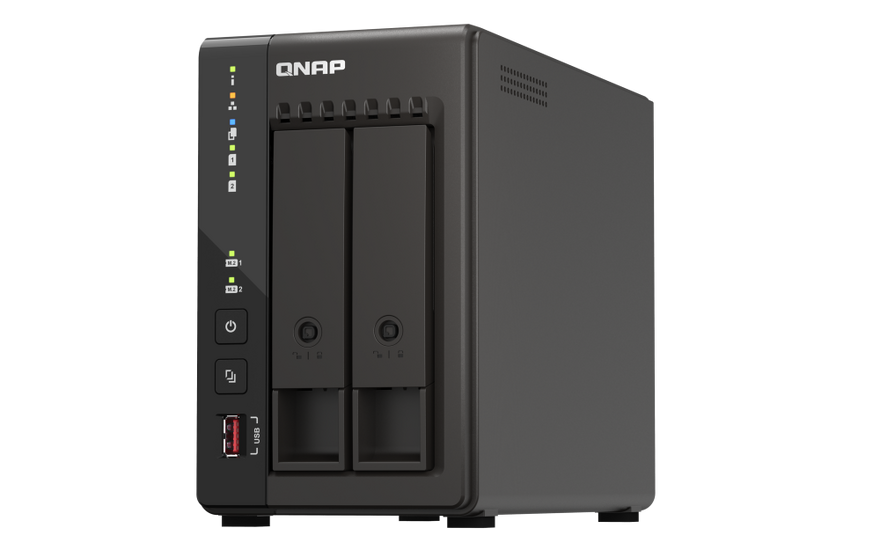 QNAP TS-253E-8G, 2 bay desktop NAS, Intel Celeron J6412 4C 2.0GHz, burst 2.6GHz, onboard 8GB RAM ...