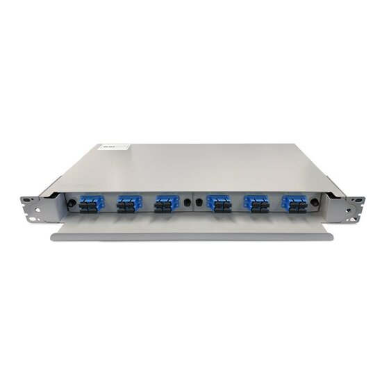 SERVEREDGE - SC OS2 24 Port 1RU Fibre Sliding Patch Panel With Splice ...