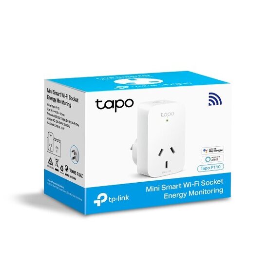 TP-Link Tapo P110 Mini Smart Wi-Fi Socket, Energy Monitoring, Tapo App ...