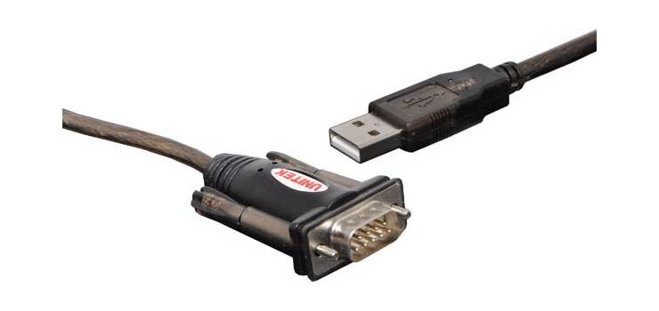 ARC - Unitek Converts USB A type plug to a DB9 RS-232 serial plug ...